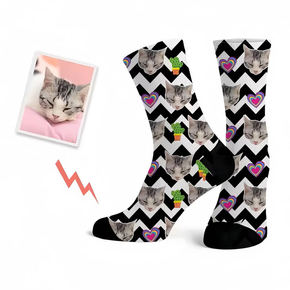 Custom Cat Socks [20% Discount] | No Minimum Order | Vivipins