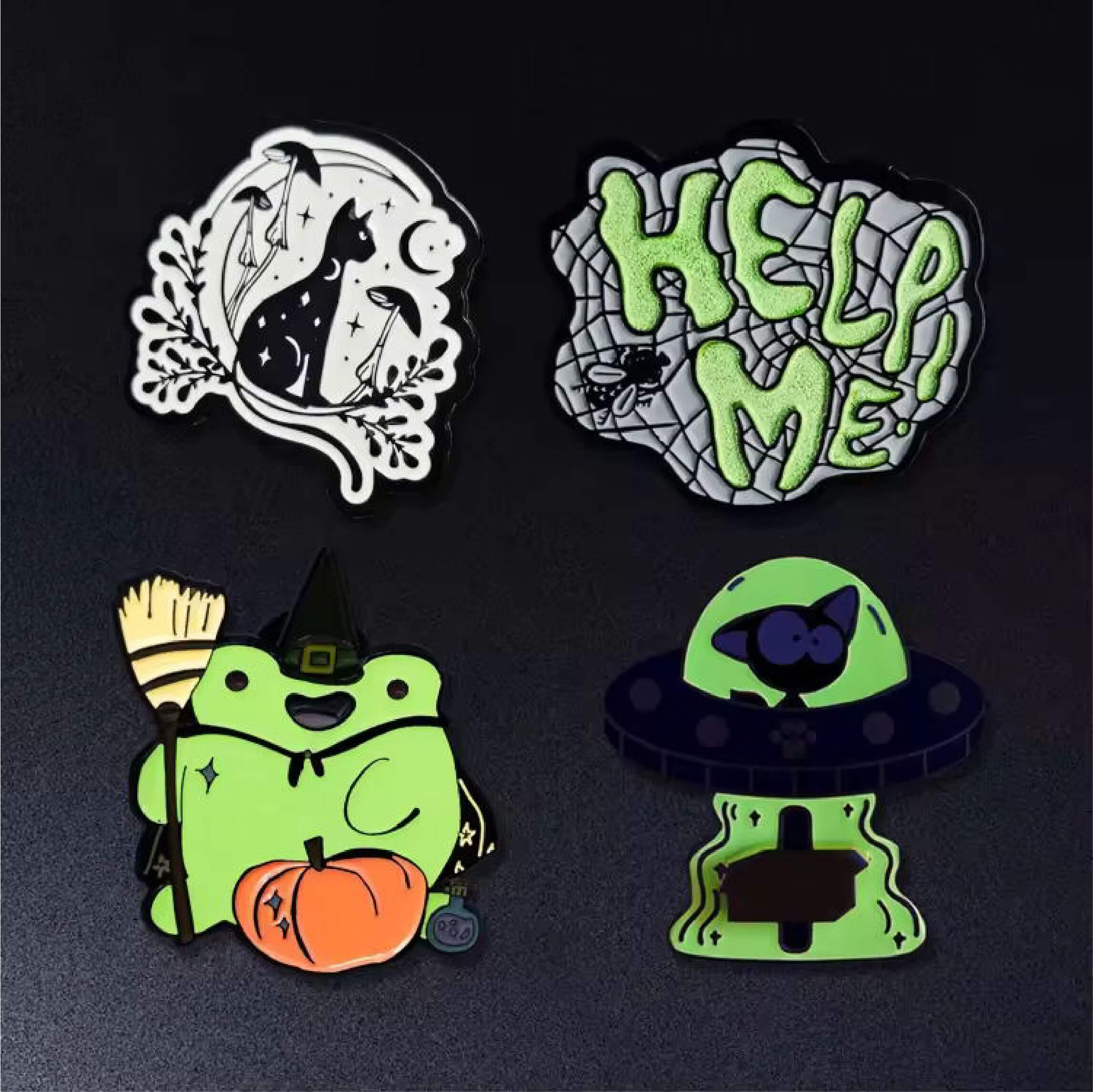 Custom Glow In The Dark Pins | Vivipins
