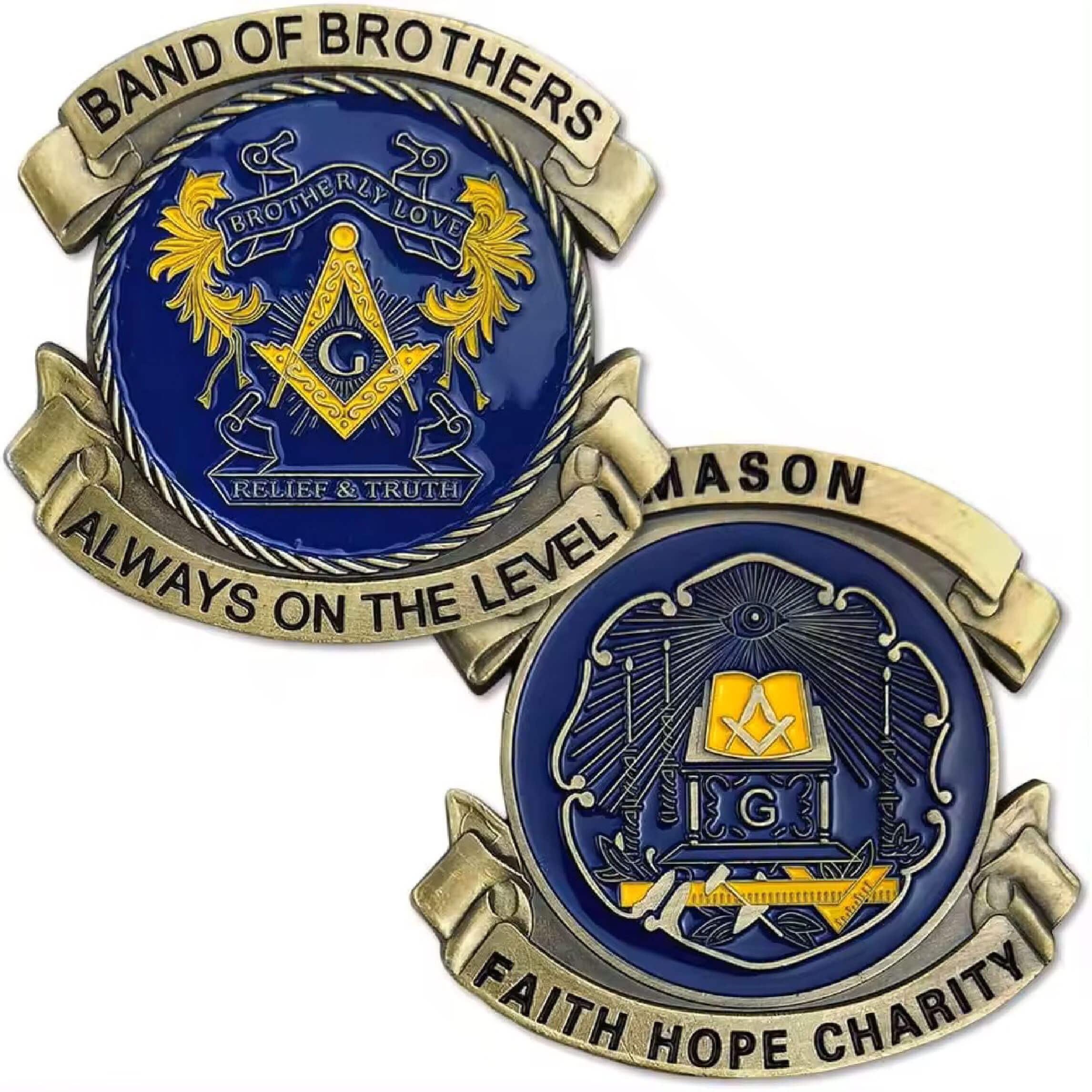 Custom Masonic Challenge Coins - Free Shipping | Vivipins