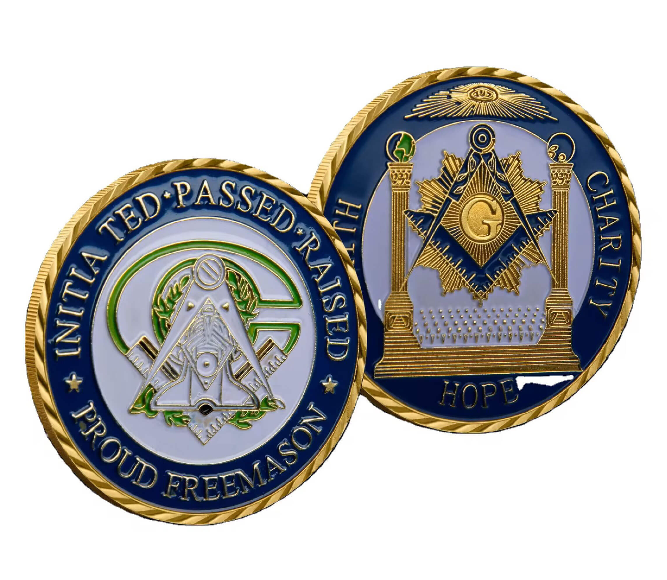 Custom Masonic Challenge Coins - Free Shipping | Vivipins
