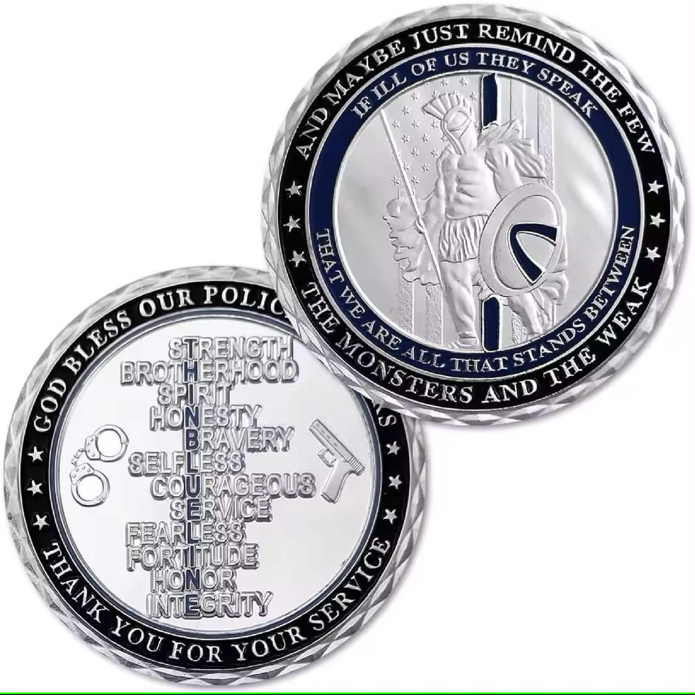 Custom Police Challenge Coins - Free Design | Vivipins