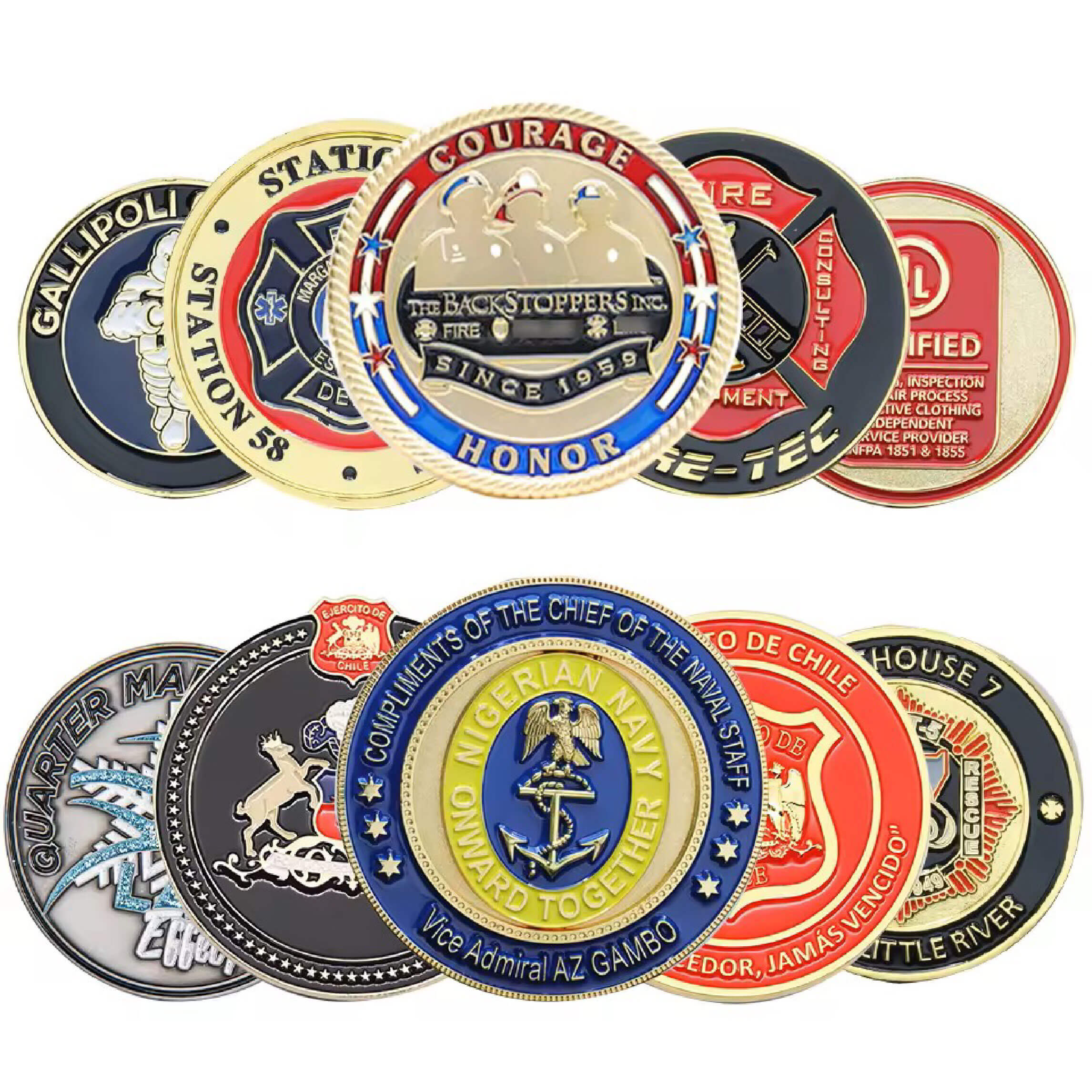 Custom Police Challenge Coins - Free Design | Vivipins