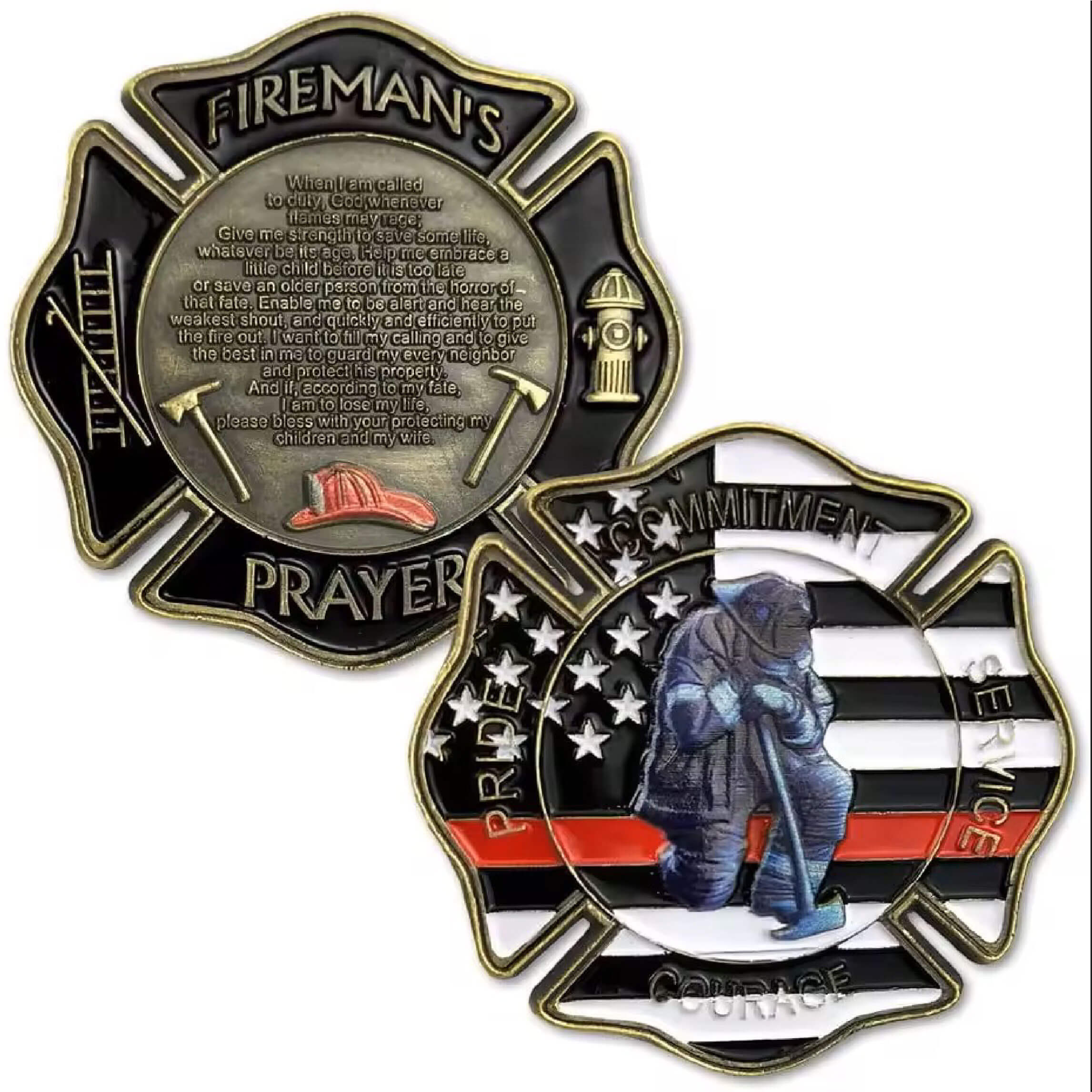 Custom Firefighter Challenge Coins - Fair Price | Vivipins