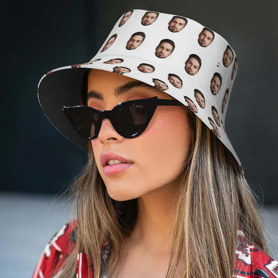 Wholesale Leather Patch Bucket Hats & Logo/Text