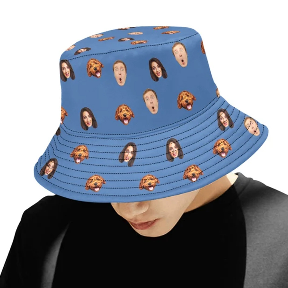 Wholesale Leather Patch Bucket Hats & Logo/Text